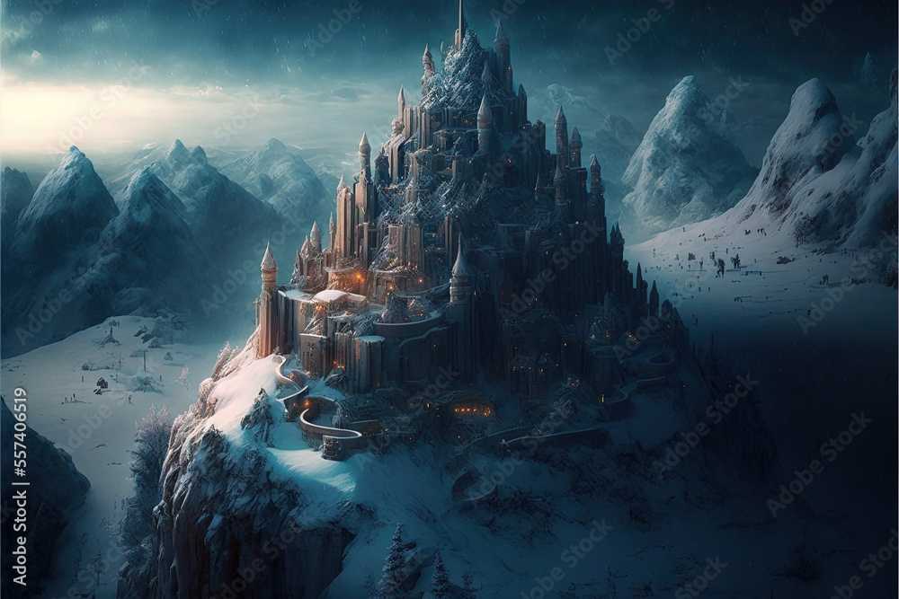 Futuristic Castle Concept Art