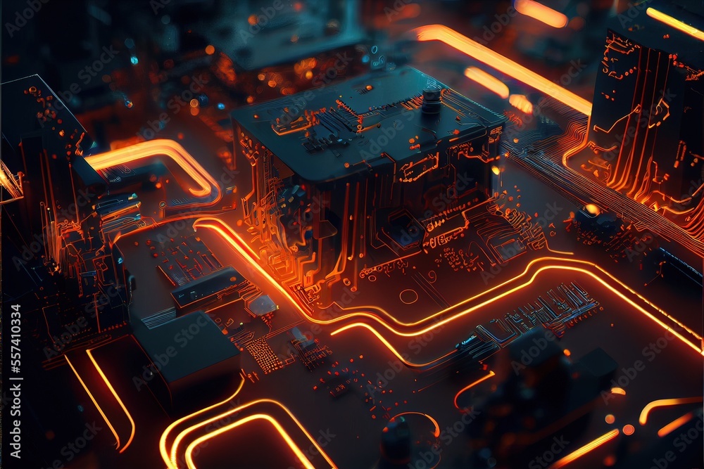 Microchip Circuit Art