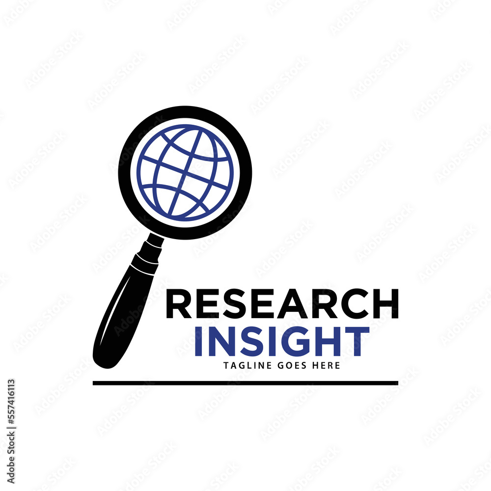 Research insight logo icon vector template. Research logo with simple ...
