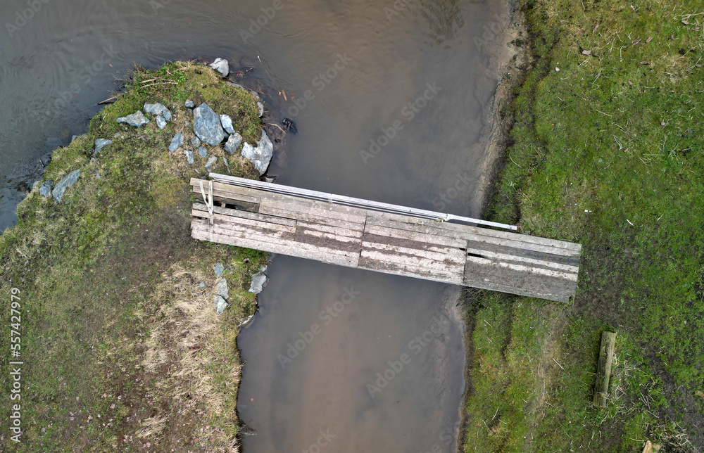 flooded stream led to a narrow riverbed where the water drains quickly ...