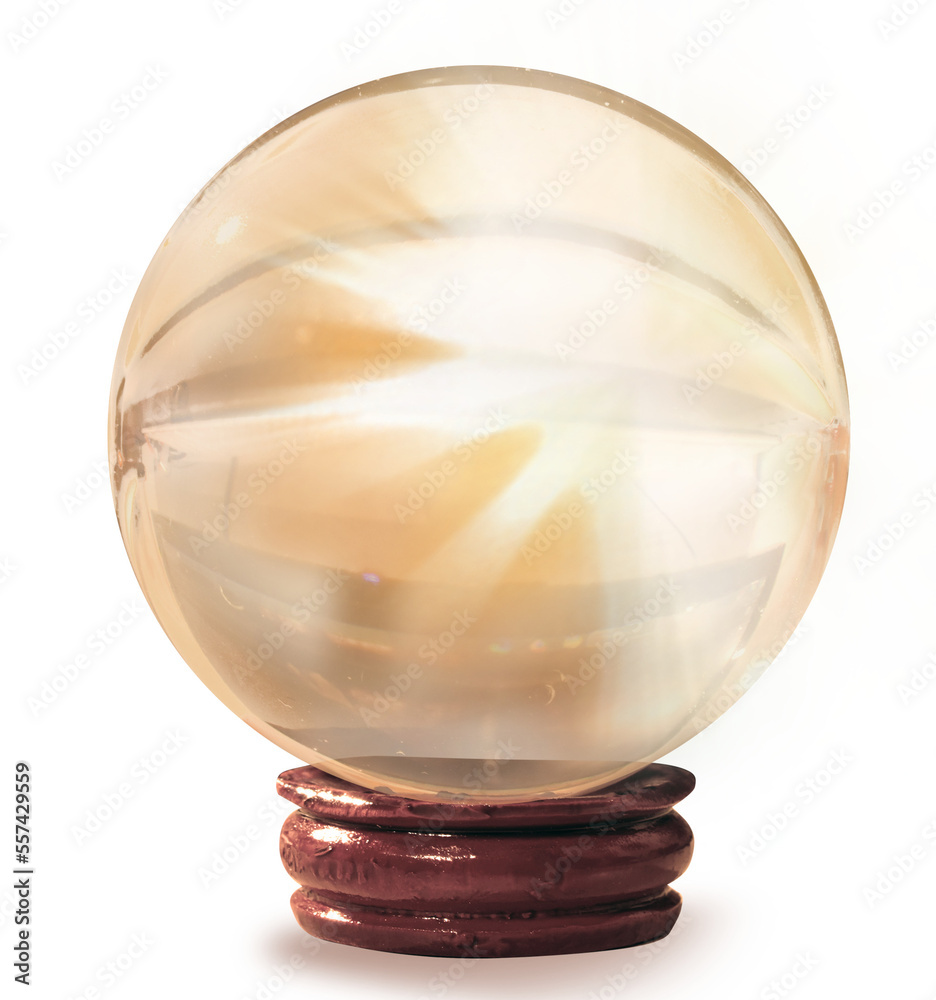 crystal ball in a glass Stock Photo | Adobe Stock