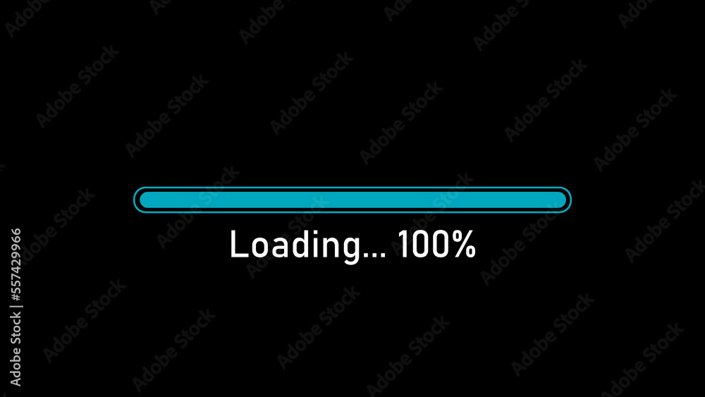 Loading Bar animation. Amazing cyan, gray, black, orange, blue color ...