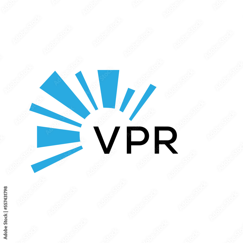 Vecteur Stock VPR letter logo. VPR blue image on white background and ...