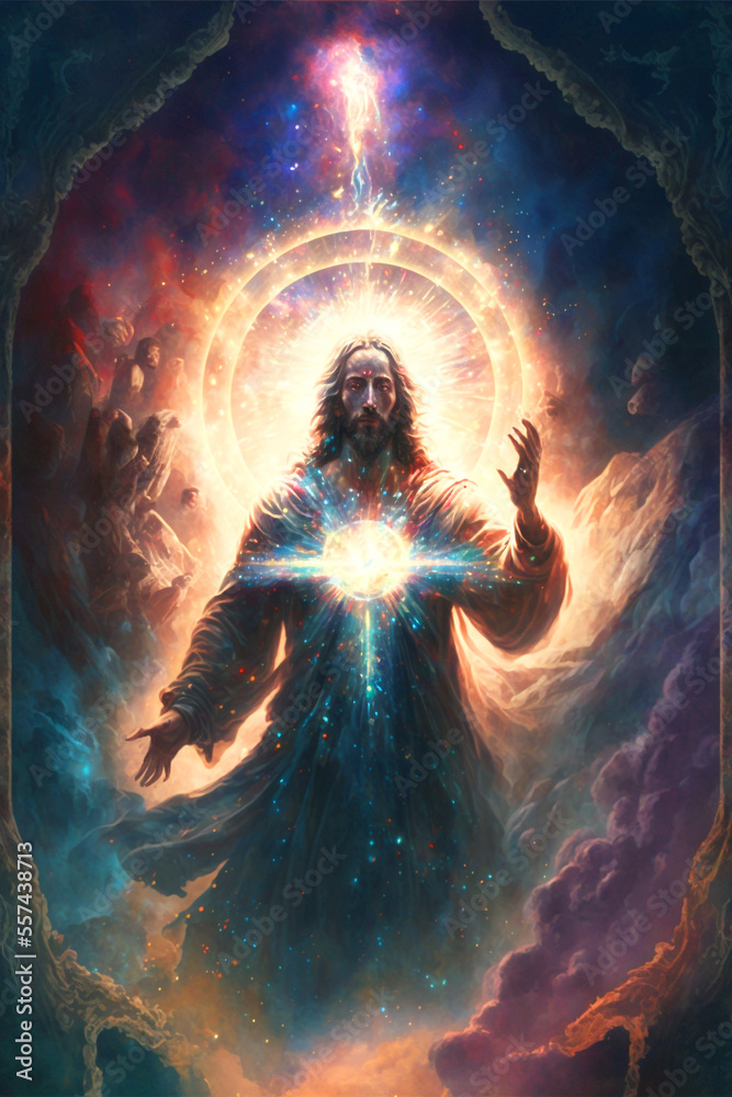 Jesus Christ Resurrection Illustration, Happy Ascension Day, Generative ...