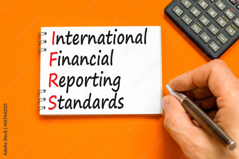 IFRS symbol. Concept words IFRS international financial reporting ...