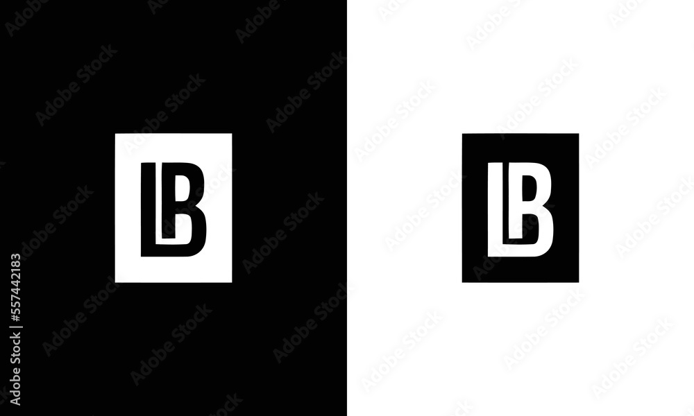 Initial based clean and minimal letter. LB logo creative fonts monogram ...