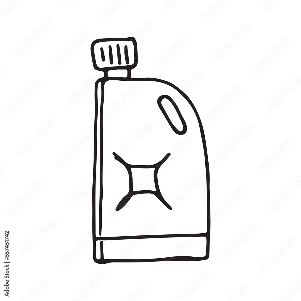 Hand drawn jerry can doodles vector illustration. For kids coloring ...