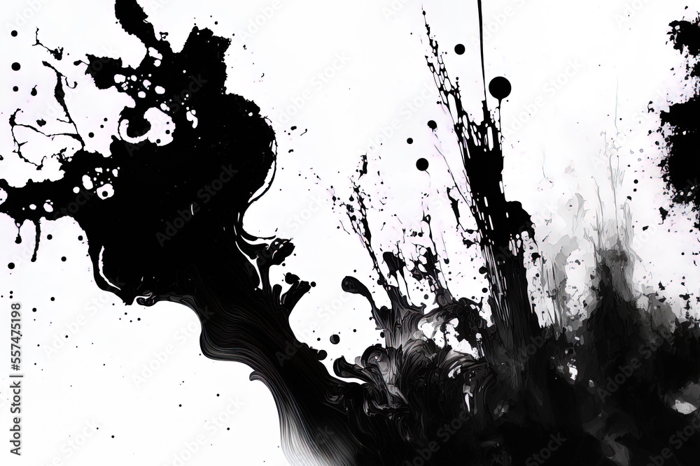 Background made of abstract ink. style of marble. Texture of black ...