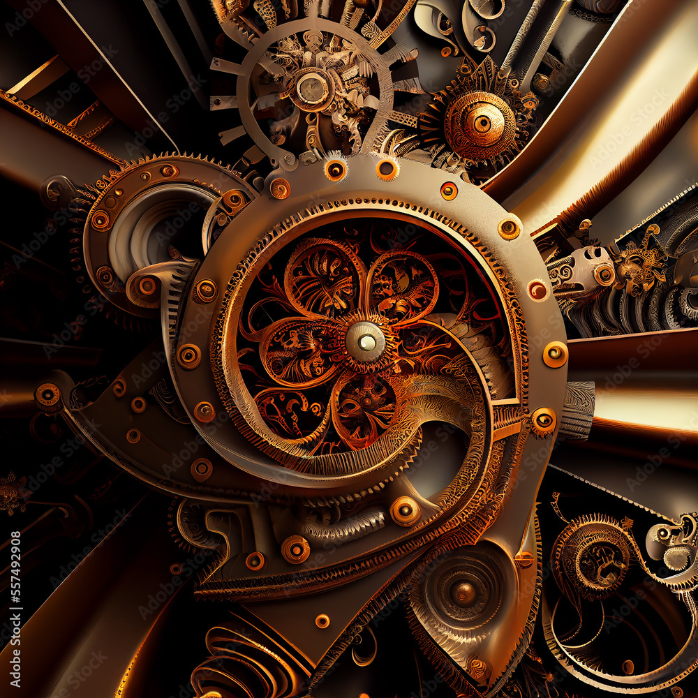 Abstract steampunk background Illustration Stock | Adobe Stock