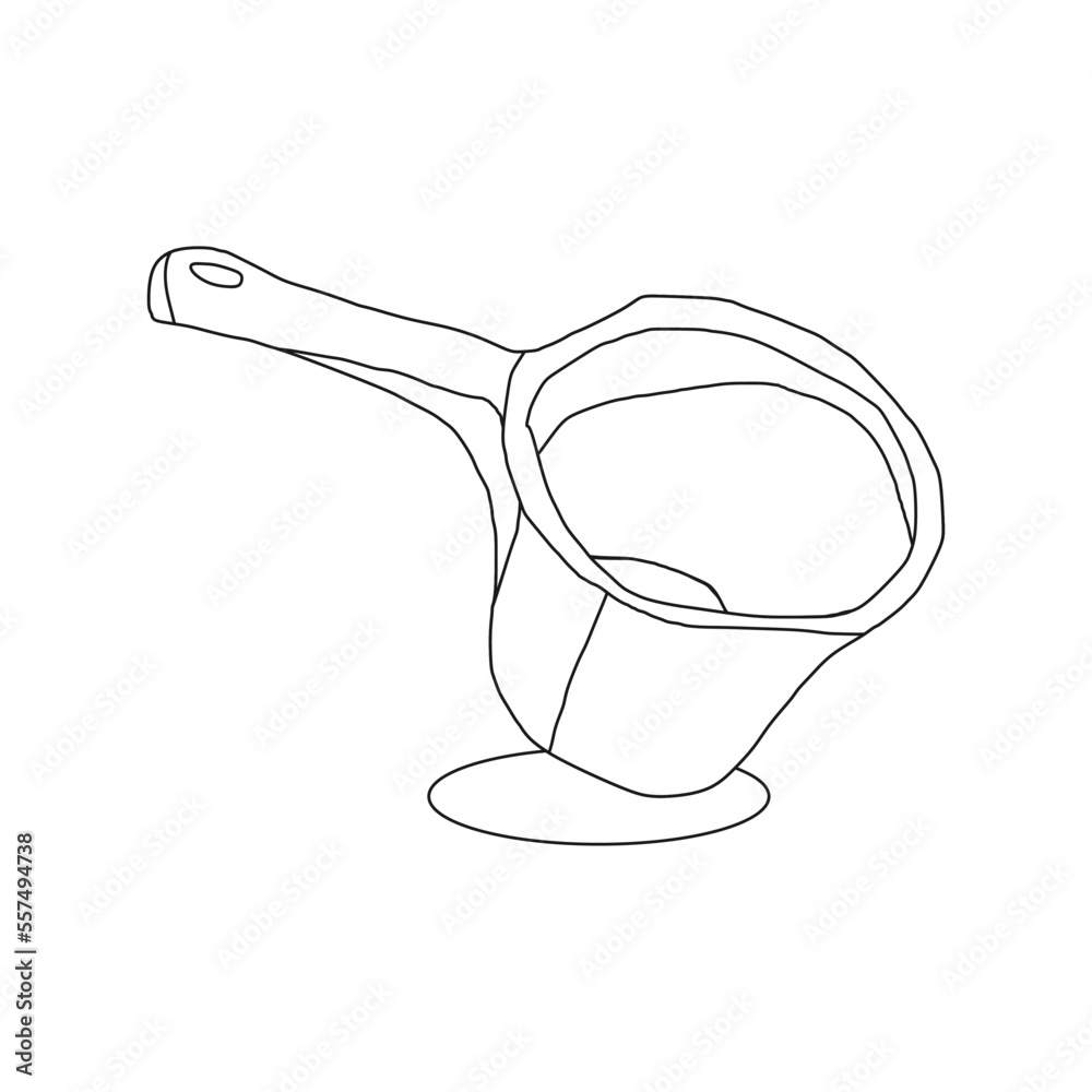 Bathroom dipper outline vector illustration, in trendy style. Editable ...