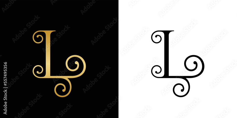 L logo design, L monogram logo, L initials icon, letter L logo, luxury ...