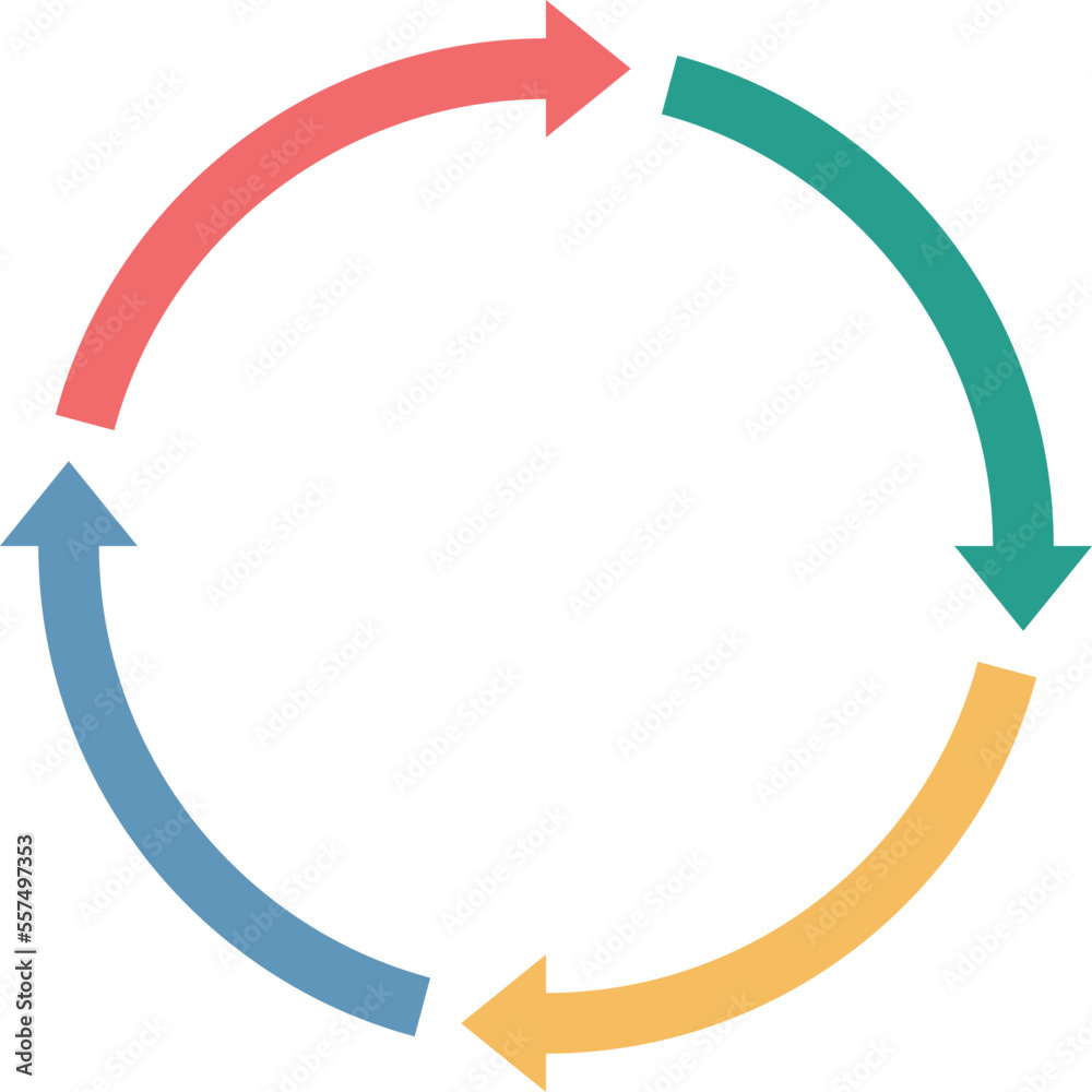 circular arrow icon, restart sign, repeat symbol, roundabout traffic ...
