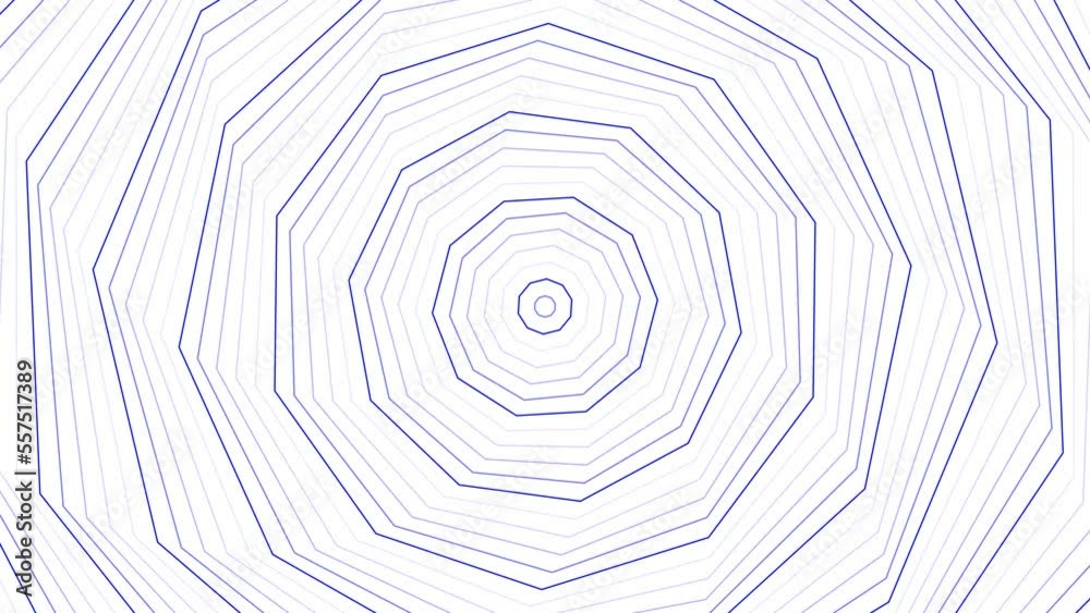 Blue slim spin decagon star simple flat geometric on white background ...