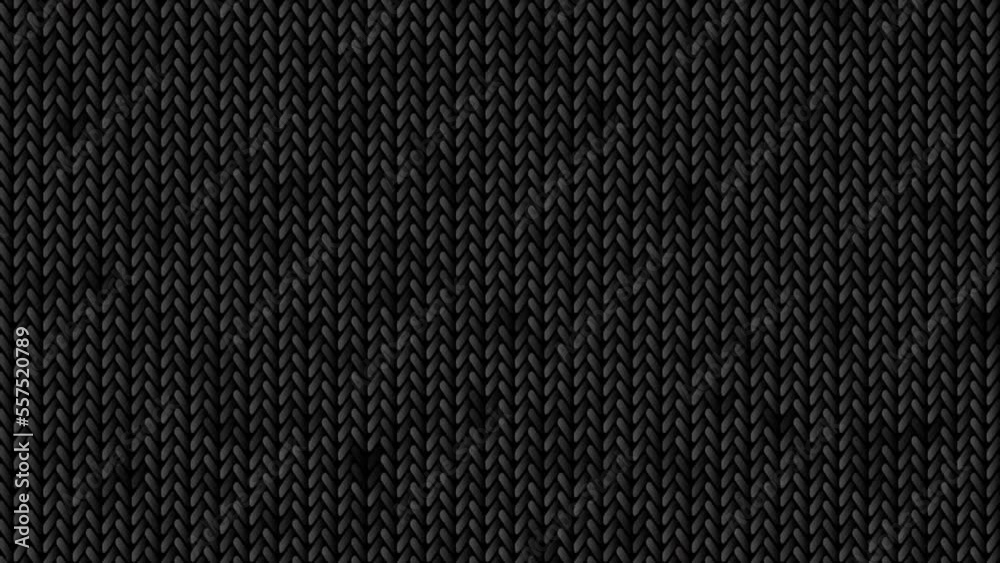 Stockvideon Black abstract knitted texture background. Seamless looping ...