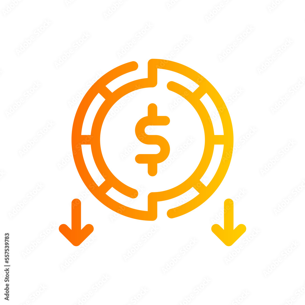 reduce gradient icon Stock Vector | Adobe Stock