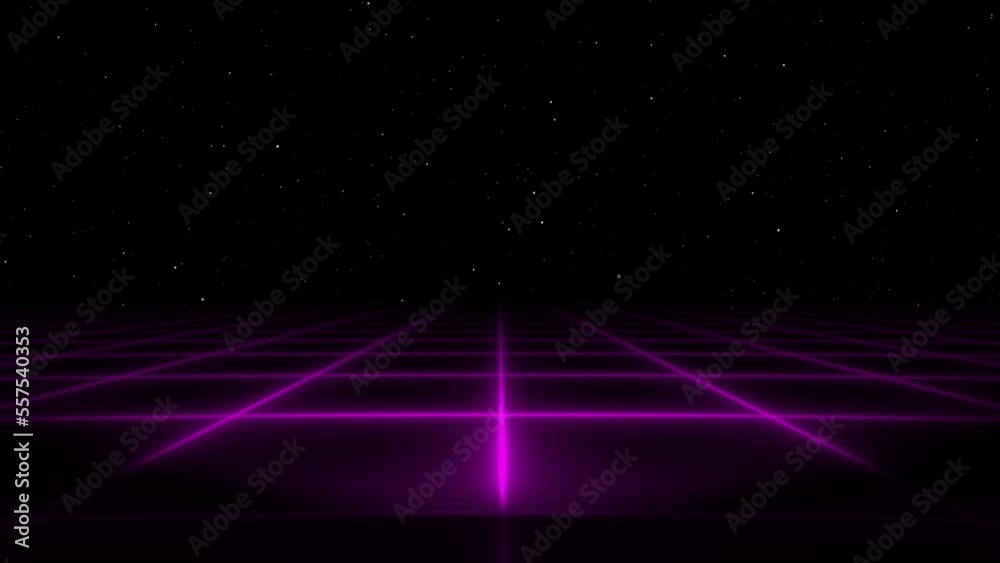 Retro cyberpunk style 80s Sci-Fi Background Futuristic with laser grid ...