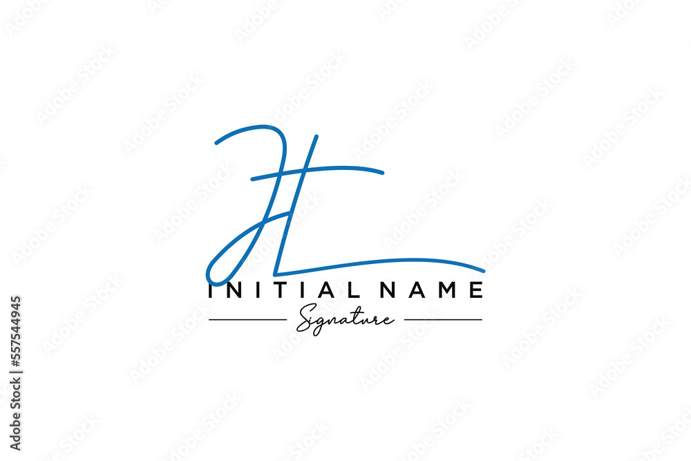 Initial JT signature logo template vector. Hand drawn Calligraphy ...