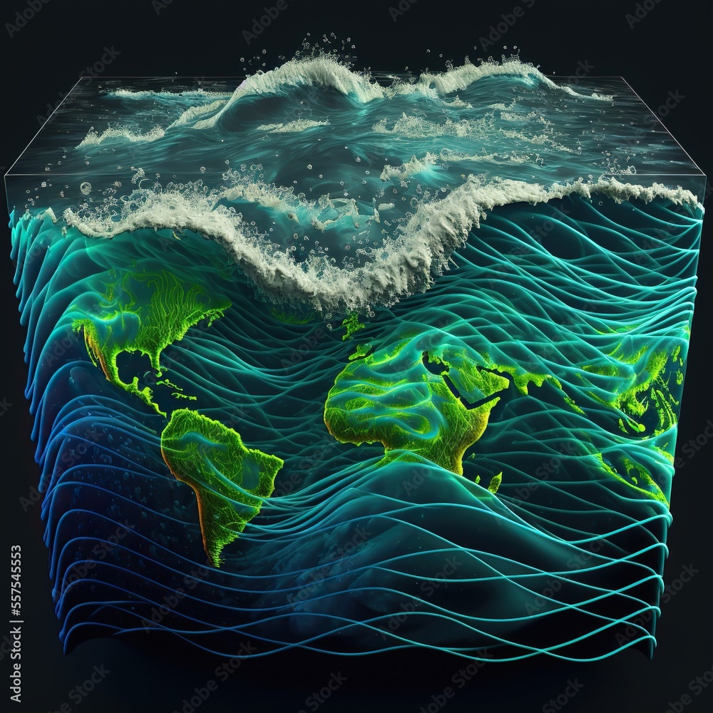 Physics of the ocean water masses ocean currents, created with ...
