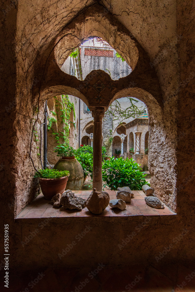 The magnificent Villa Cimbrone in Ravello with its arabesque style and ...