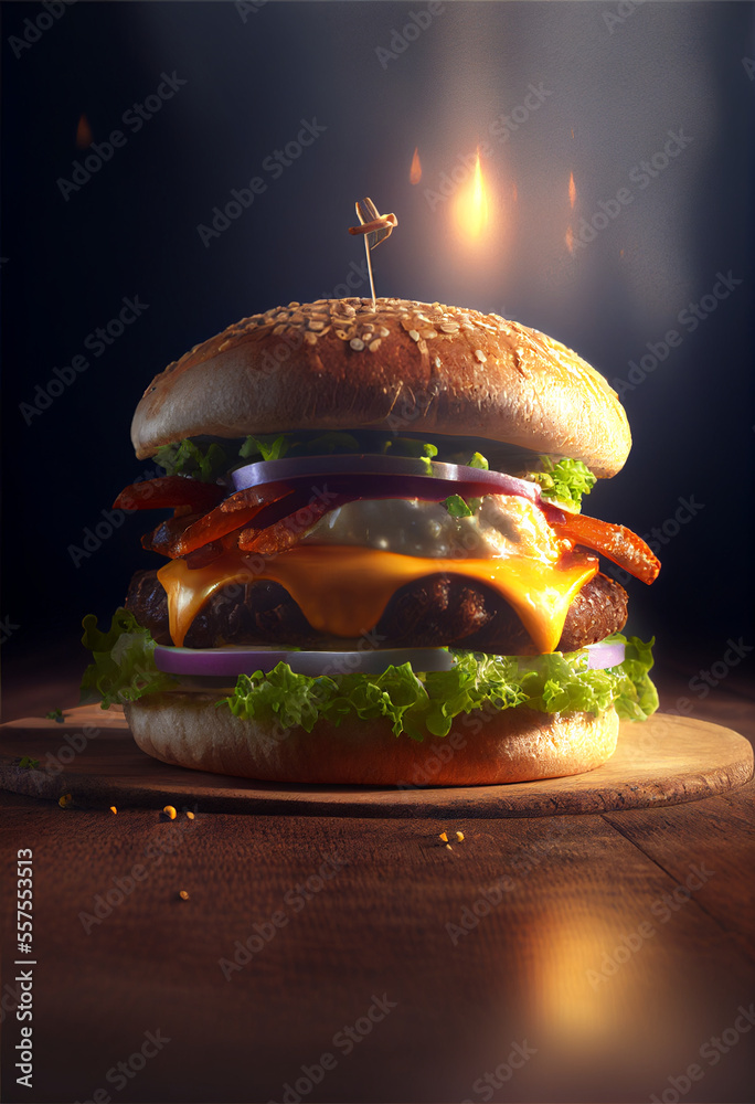 Cheese Beef Burger in High resolution | Beef burgers for an ...