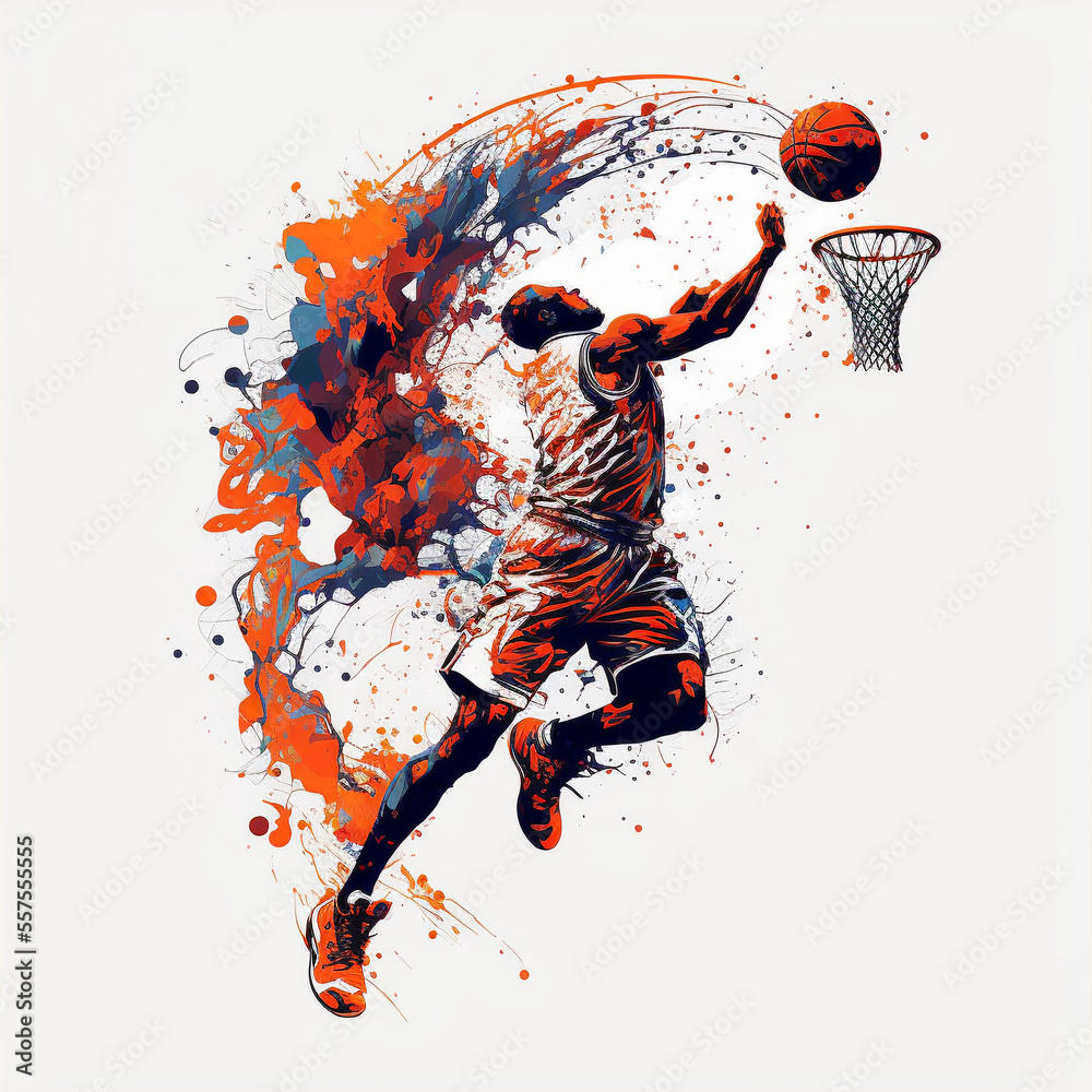 Basketball Illustrations: A Collection of Vector Designs Stock ...