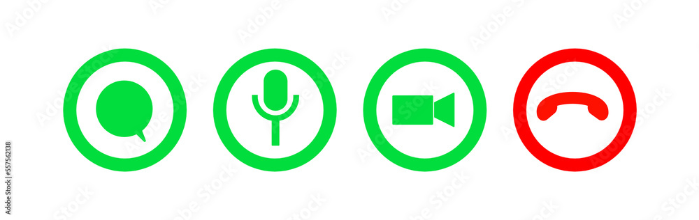 Video calls icons set png illustration useful for video calling apps ...