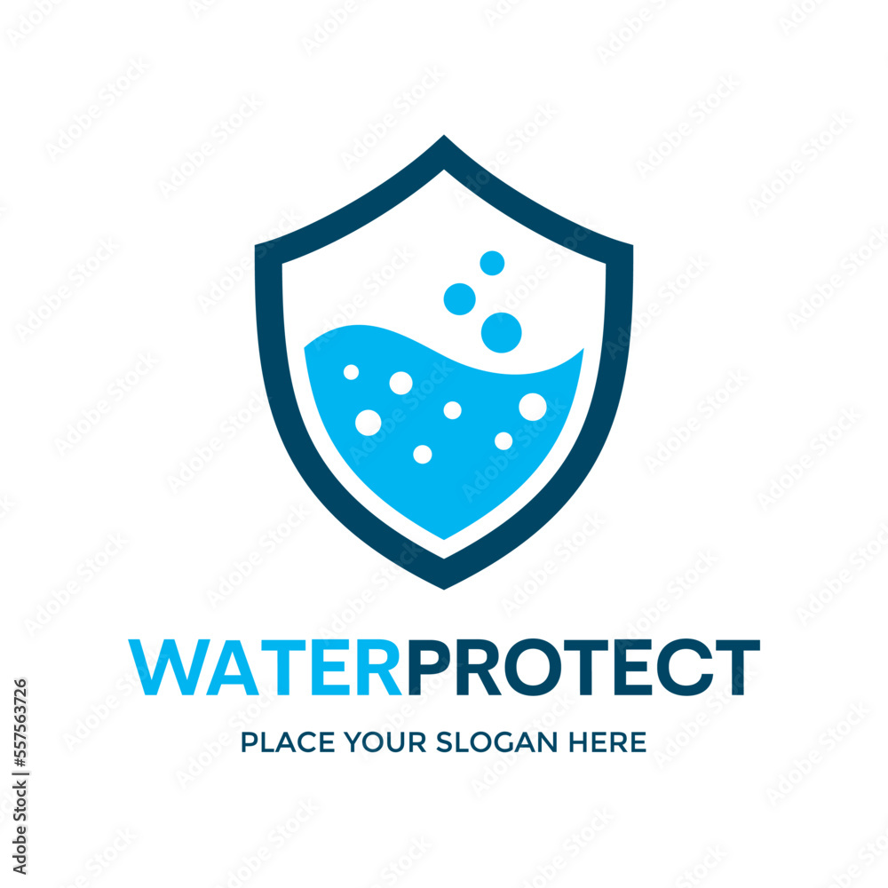 Water protect vector logo template. This design use liquid symbol ...