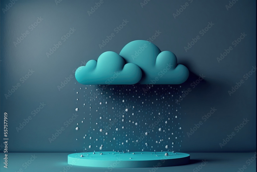 Blue Monday concept, the most sad and depressing day of the year ...