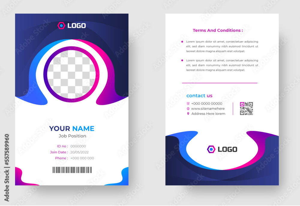 Modern and clean business id card template. professional id card design ...