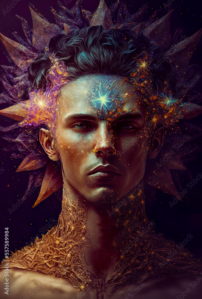 Concept starseed, star seed, origin from other planets or dimensions ... Concept starseed, star seed, origin from other planets or dimensions ...