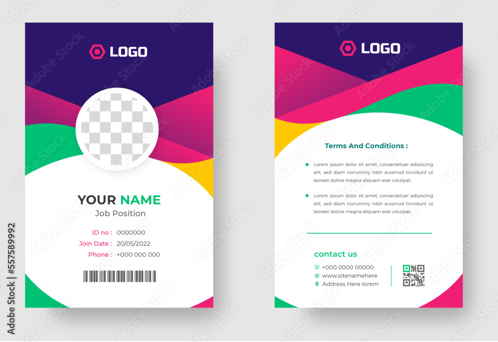 Modern and clean business id card template. professional id card design ...