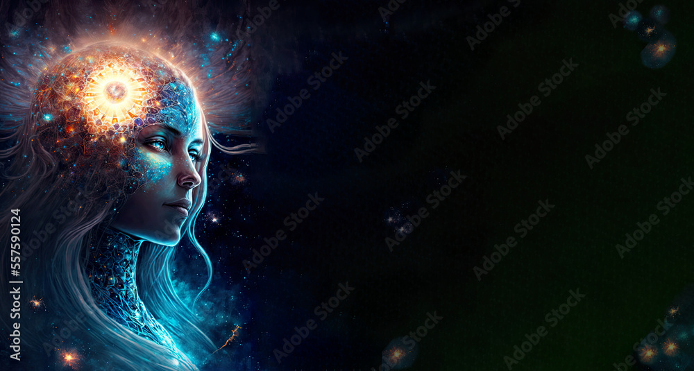 Concept starseed, star seed, origin from other planets or dimensions ...