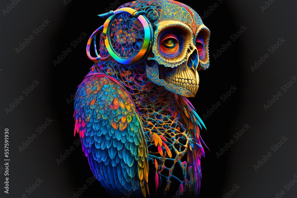 Owl Skeleton Illustration