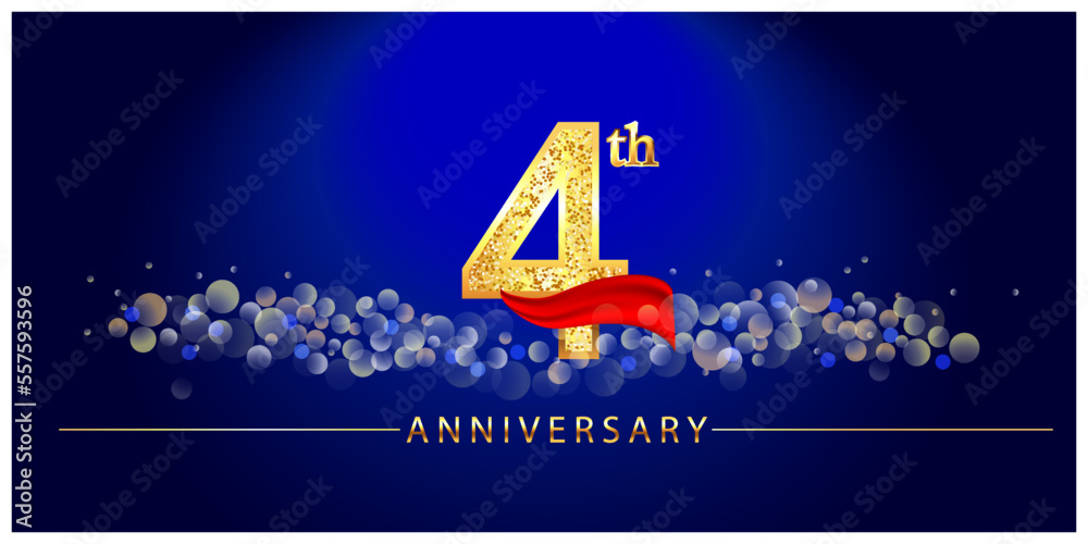 4 anniversary celebration. 4th anniversary celebration. 4 year anniversary celebration logo with ...