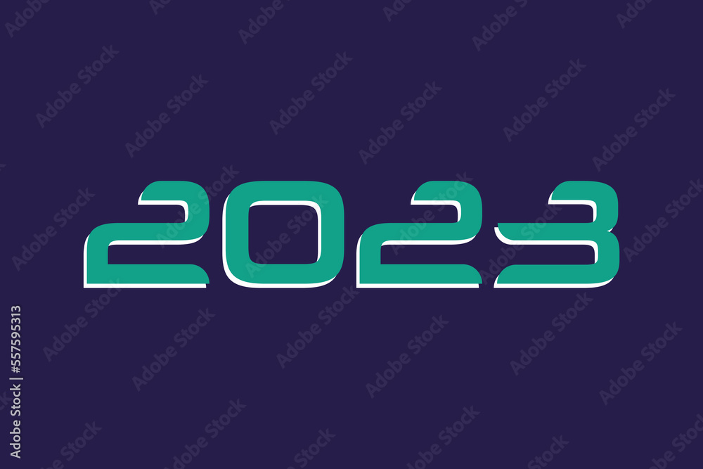 2023 Numeric calendar year text typography vector design. Happy New ... 2023 Numeric calendar year text typography vector design. Happy New ...