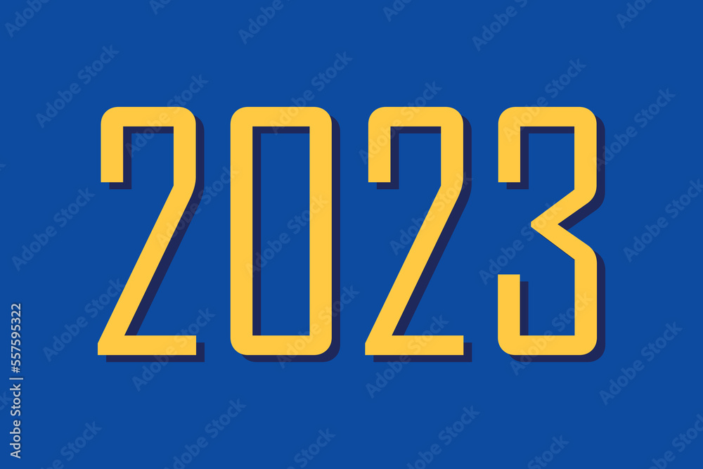 2023 Numeric text typography vector design. Happy New Year 2023. Vision ...