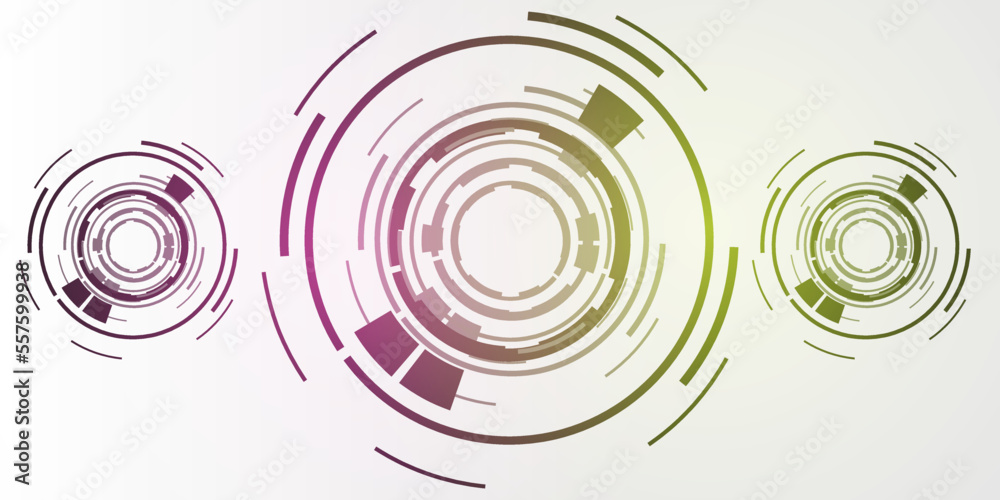 Abstract technological background with various technological elements ...