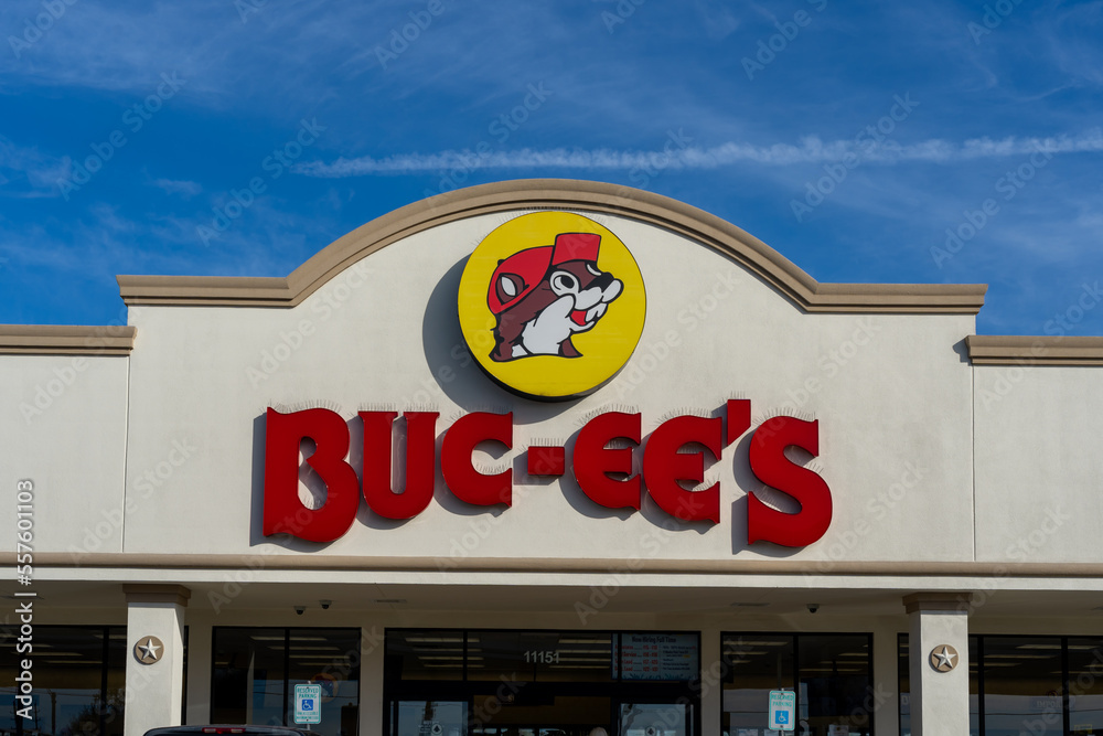 Houston, Texas, USA - February 14, 2022: Closeup of Buc-ee's sign on ...