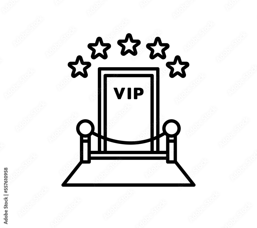 Vip room logo icon, back stage symbols for app web logo icon banner ...