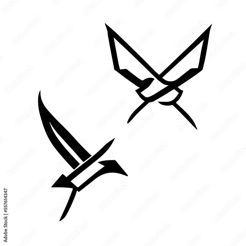 Bird Logo, Sharp Bird Logo, Sharp Bird Symbol, Bird Logo Set vector de ...