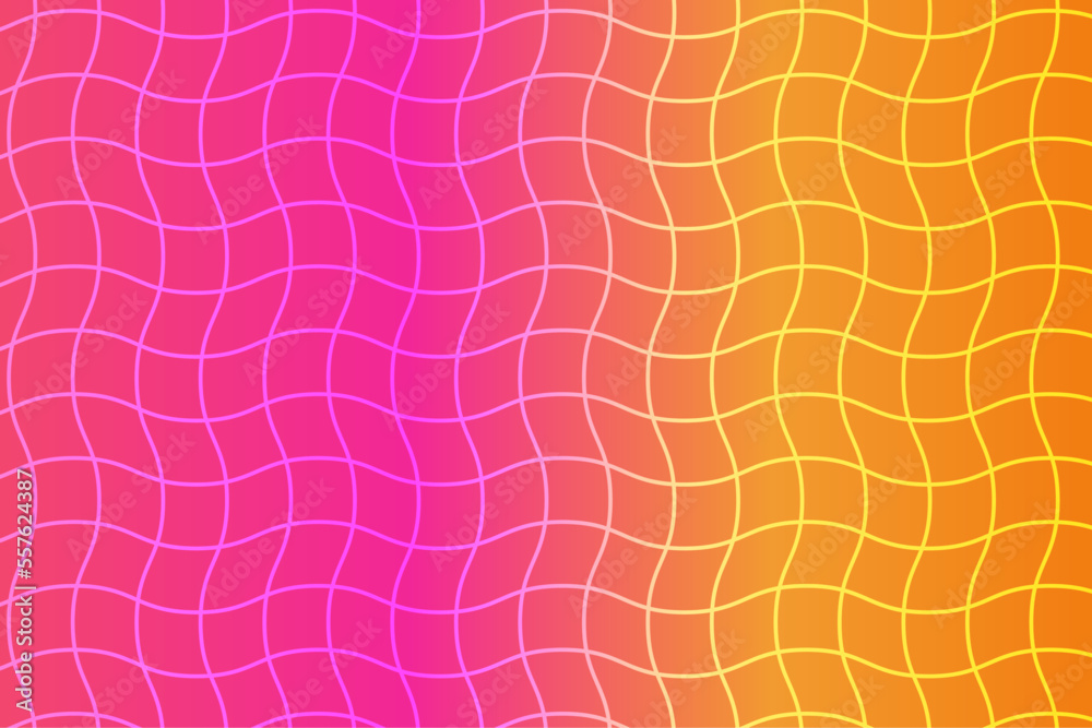 wavy paper grid vector background.Orange and pink gradient.for ...