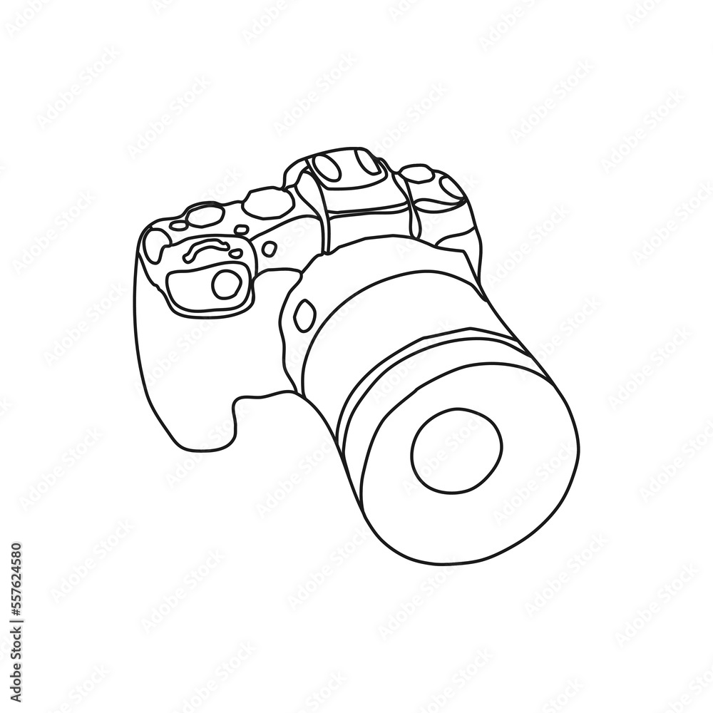 vector line art mirrorless camera which is very popular among beginner ...