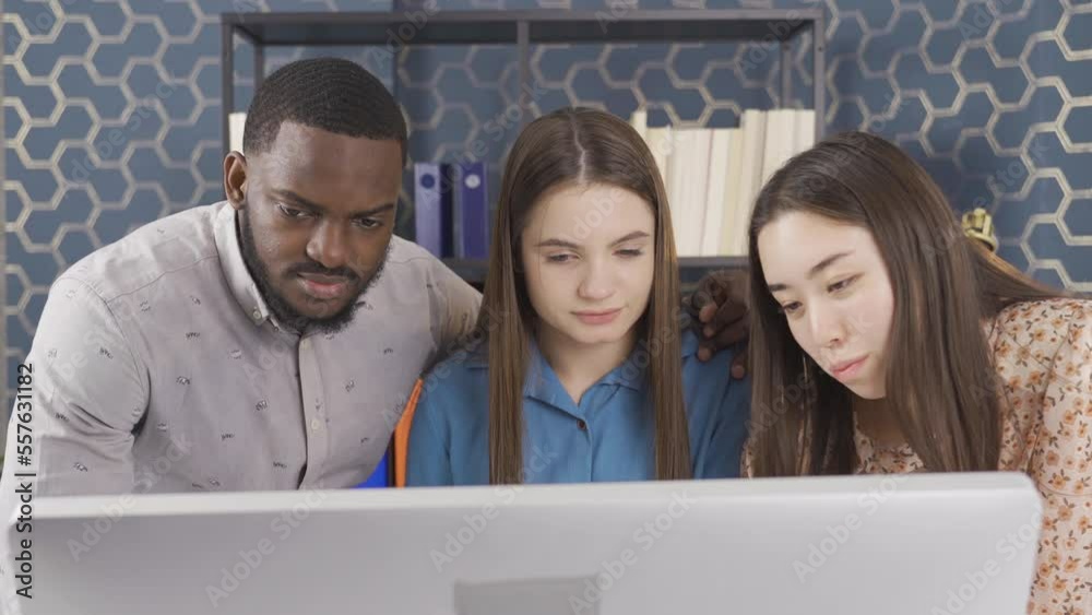 Multiracial colleagues working on collaboration project in office and ...