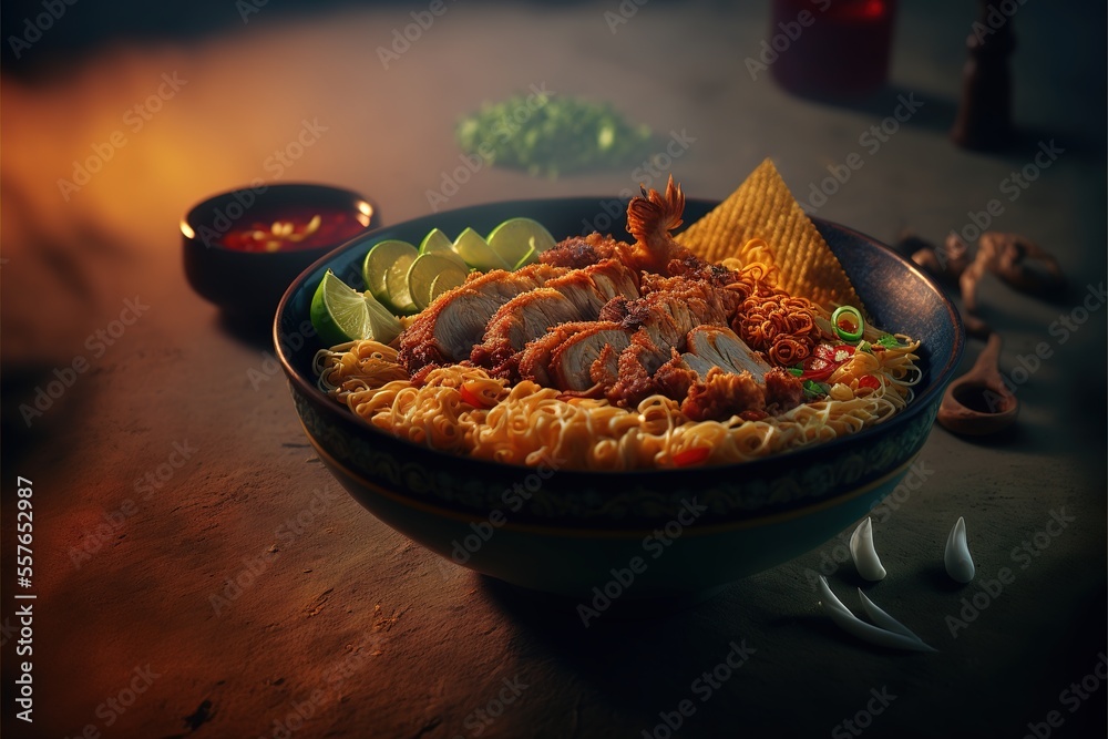 "Indomie: A Delicious Food Photography Illustration of Indomie Noodles ...