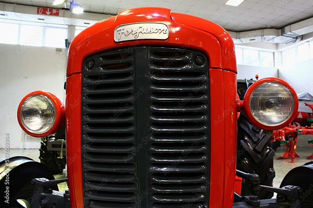 Front mask of veteran agricultural tractor Massey Ferguson MF 35X ...
