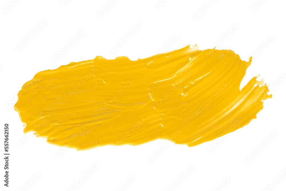 shiny yellow brush isolated on transparent background yellow watercolor ...