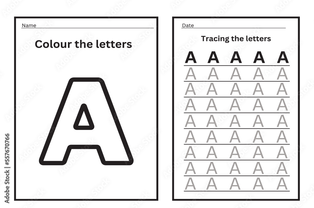 Alphabet tracing practice Letter A. Tracing practice worksheet ...