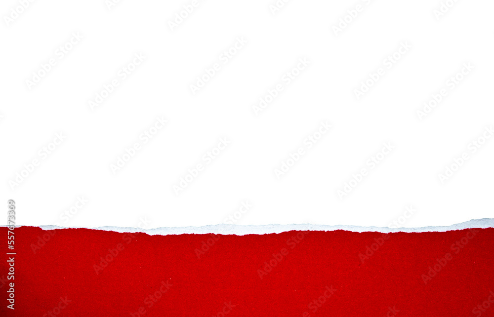 Red ripped paper on transparent background, paper png Stock ...