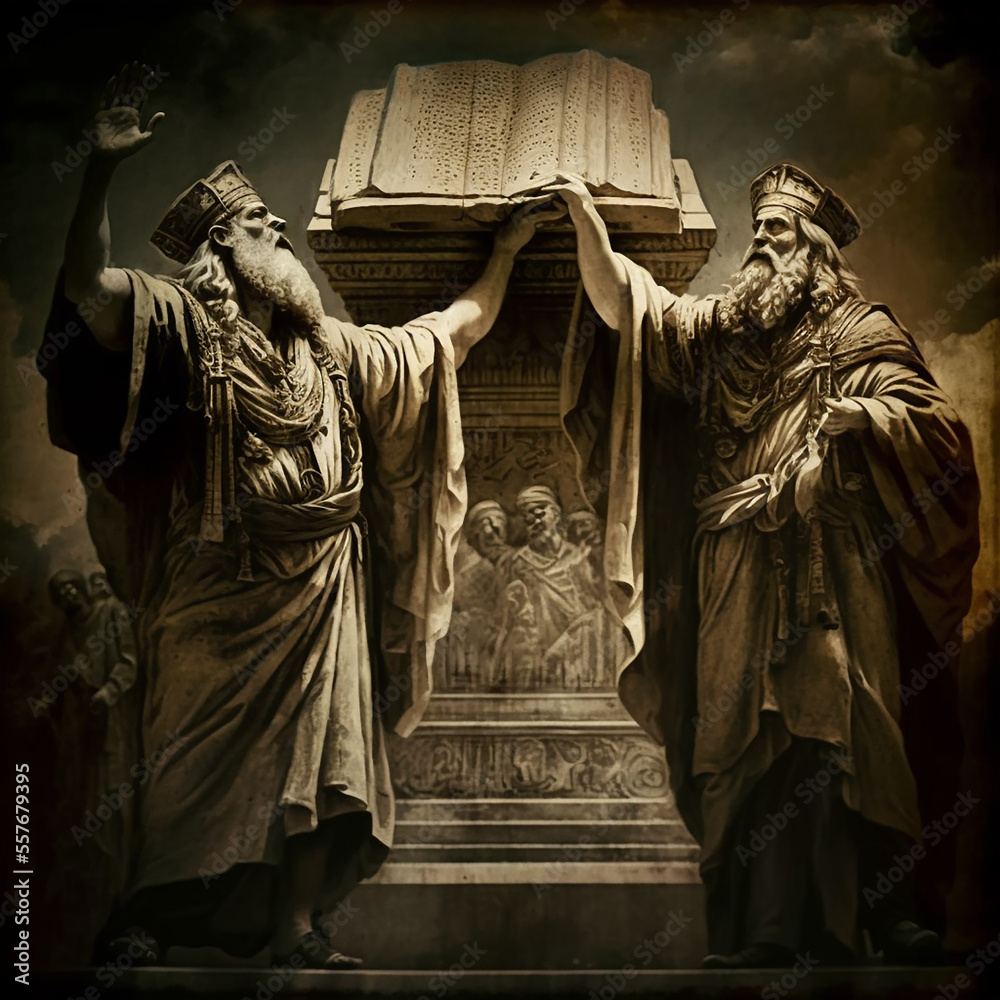 Moses and Joshua taking an oath for the Ark of the Covenant. Created ... Moses and Joshua taking an oath for the Ark of the Covenant. Created ...
