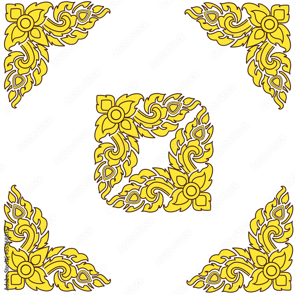 This is the art of Thailand as the signature pattern of Thailand ...